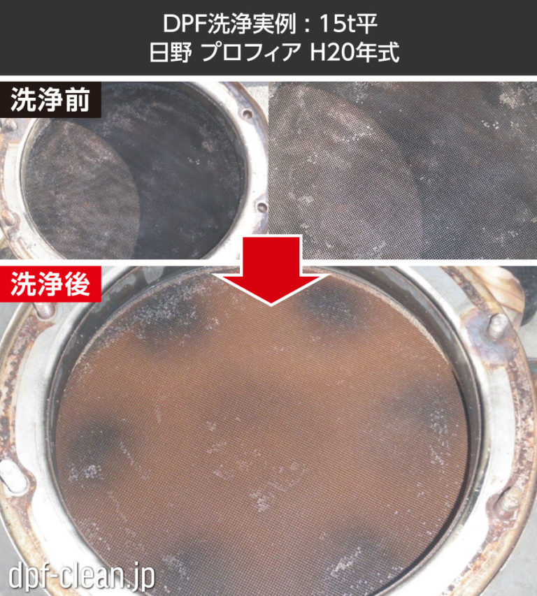 日野プロフィア_H20年式_DPF洗浄実績 - DPF洗浄 | DPR・DPF・DPDマフラー洗浄 仙台喜多運輸 DPクリーン事業部